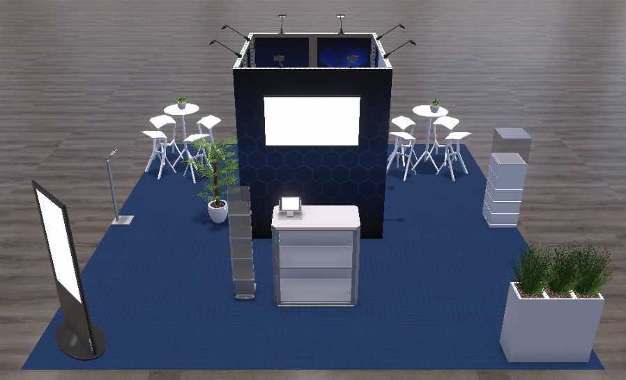 Efficient trade fair construction thanks to parameterized 3D libraries