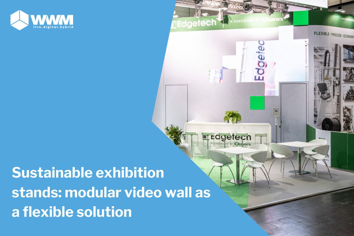 Sustainable exhibition stands: modular video wall as a solution